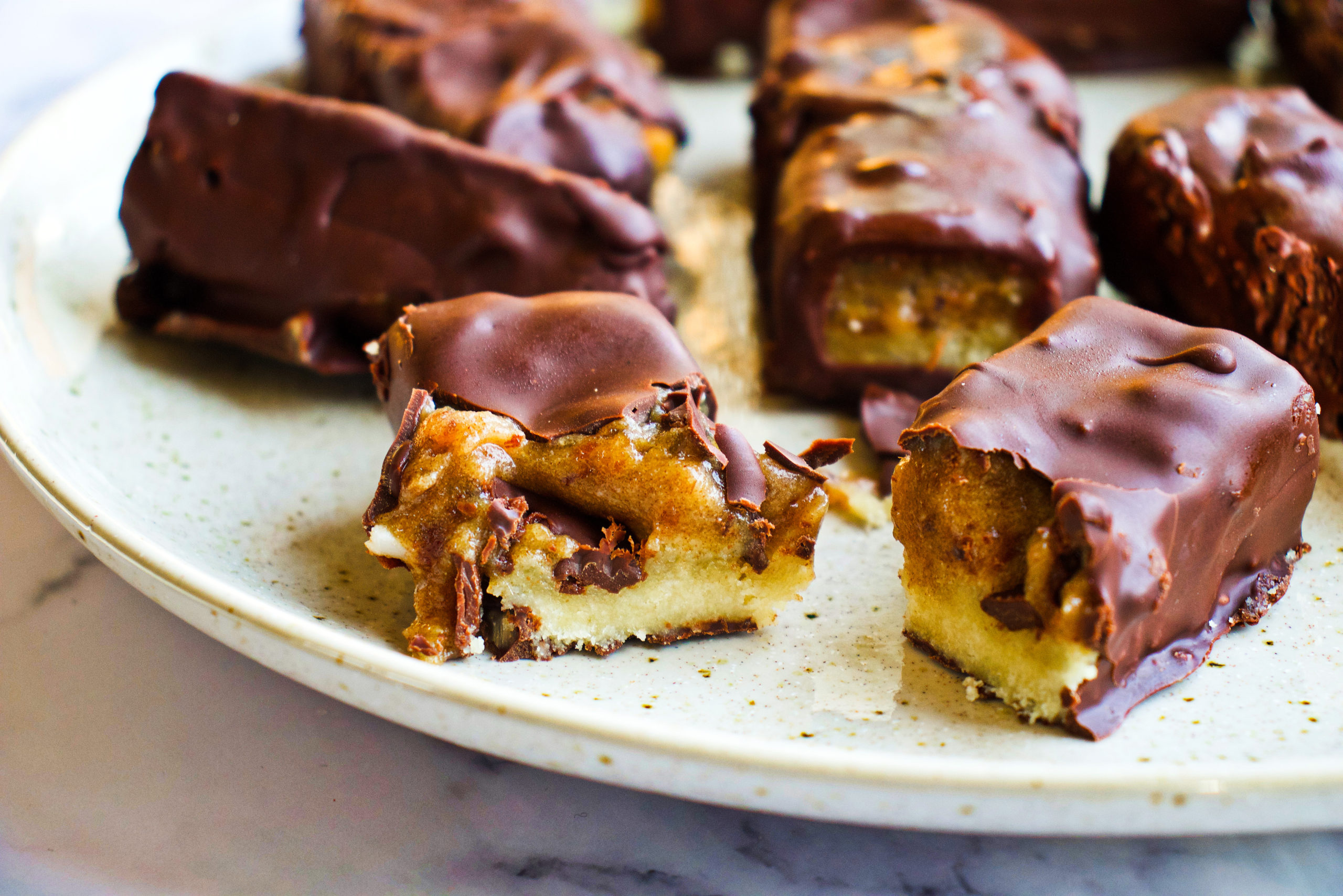 Vegan Twix Bars - EASY - The Balanced Blend